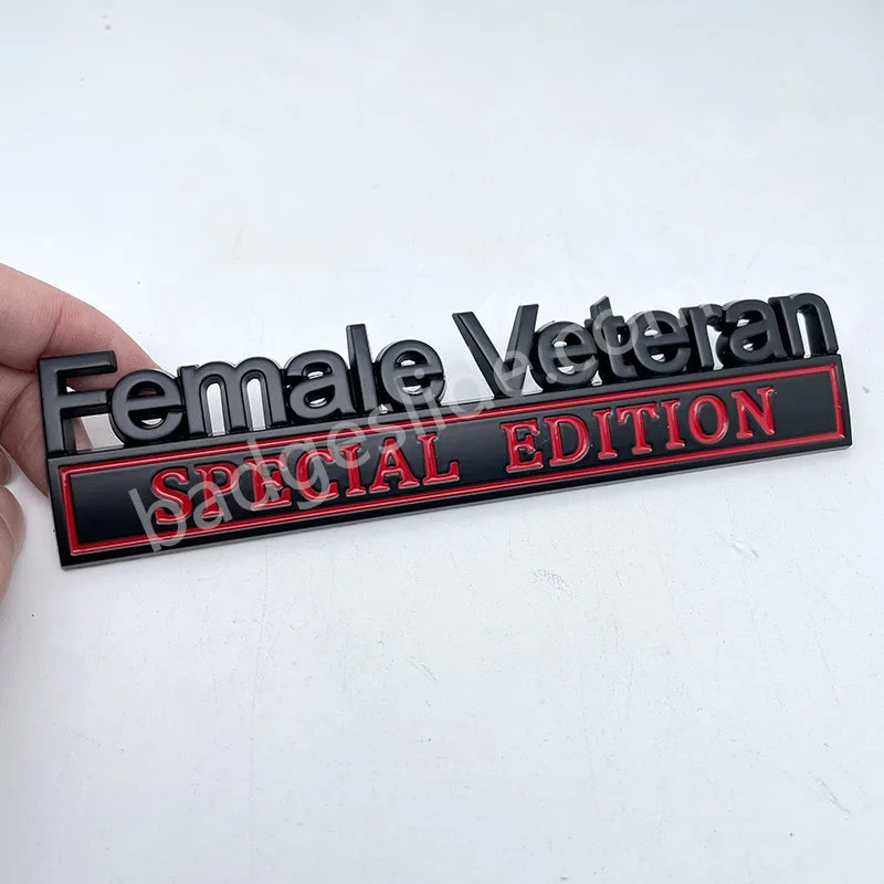 Female Veteran Special Edition Metal Badge Car Emblem – metaloving